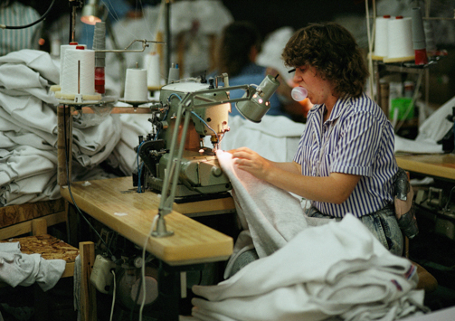 Three employees from the Hanes factory in Galax, Virginia discuss their ...